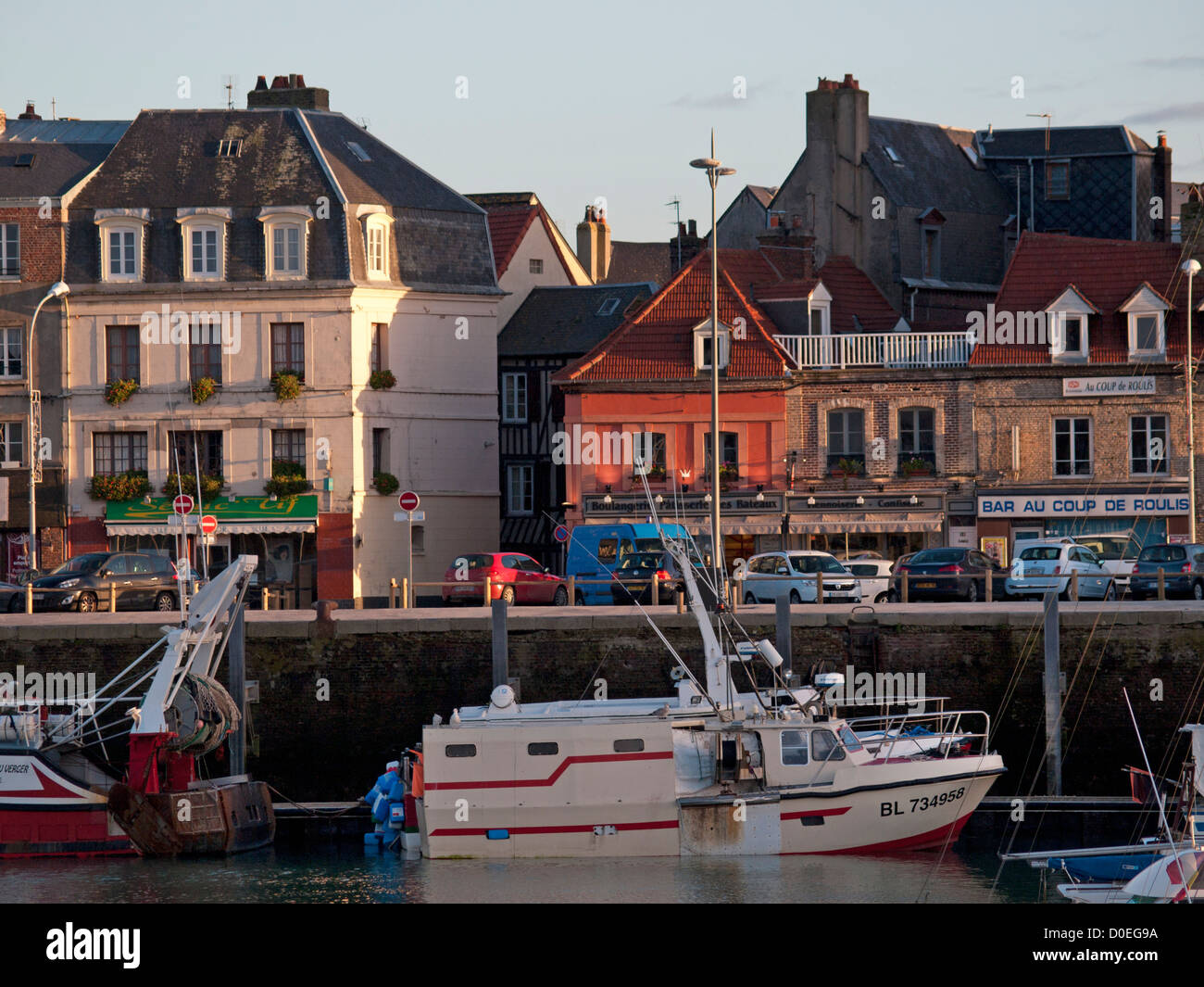 The harbour town of Dieppe on the Channel coast in Northern France ...