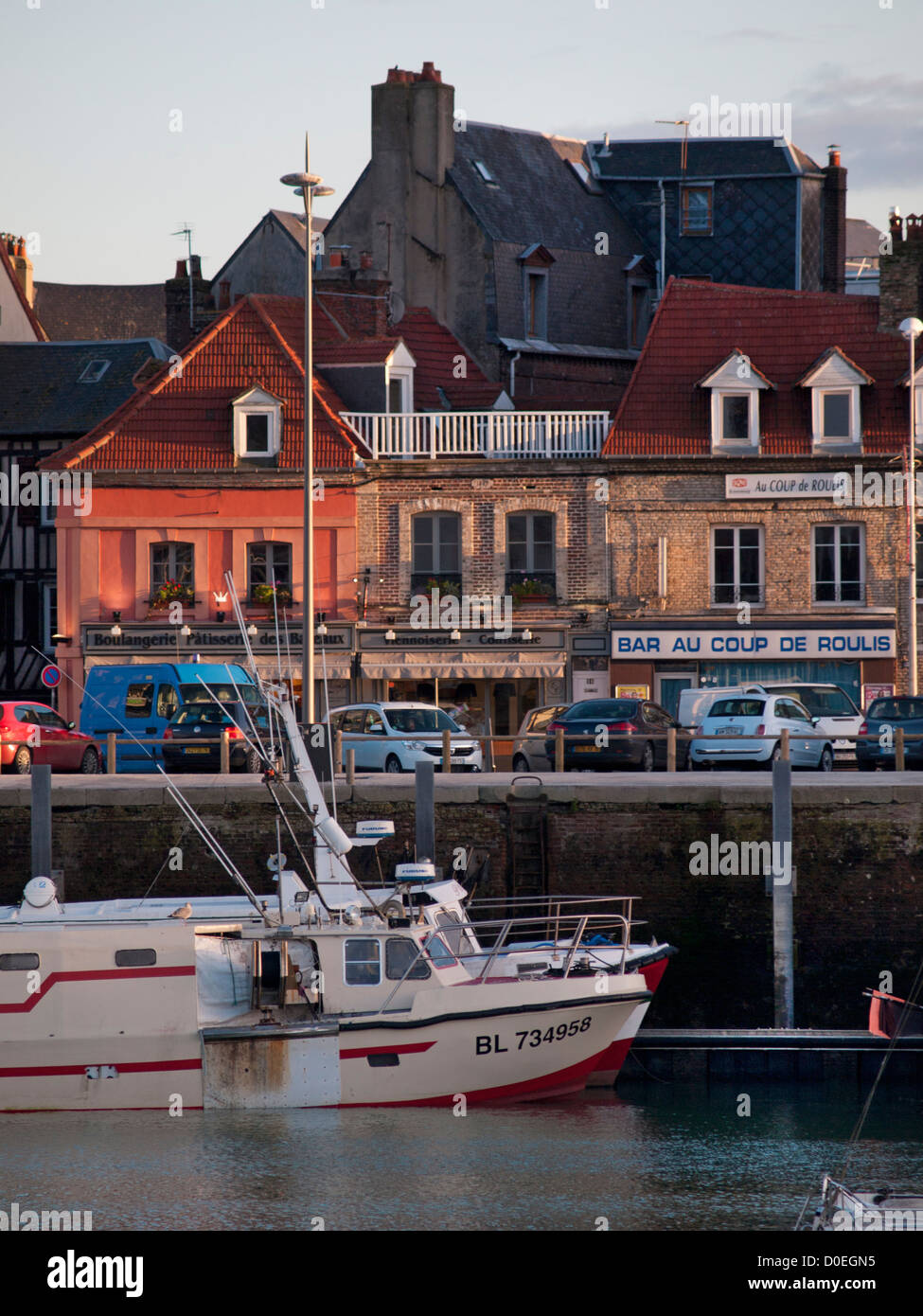 The harbour town of Dieppe on the Channel coast in Northern France ...