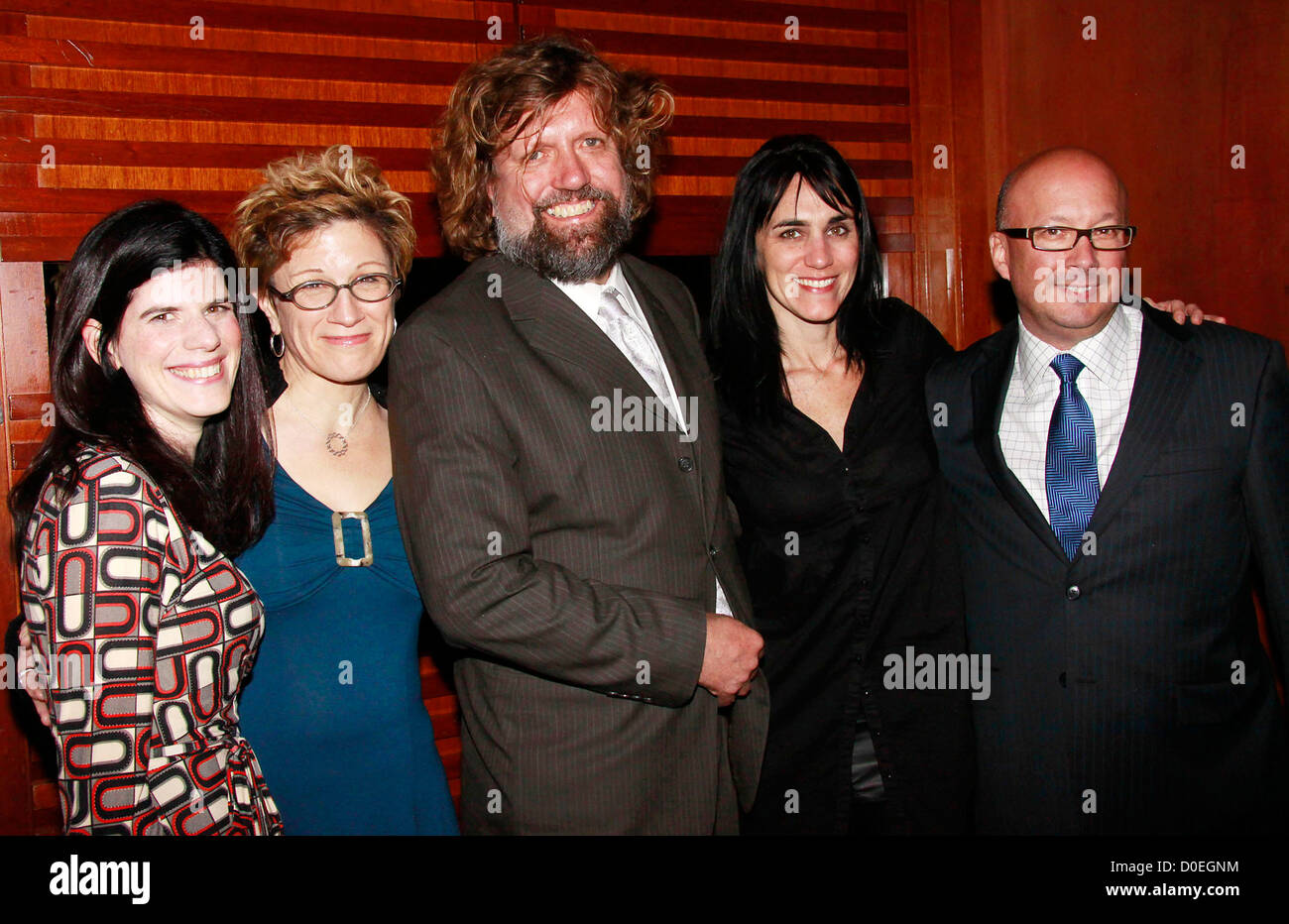 Mandy Hackett, Lisa Kron, Oskar Eustis, Leigh Silverman and Andrew D ...