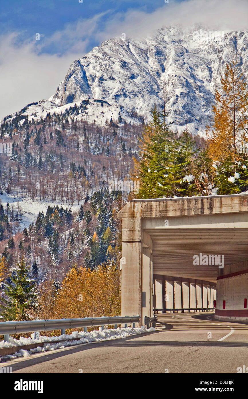 Route to Monte Croce Carnico pass, Alps, Italy Stock Photo - Alamy