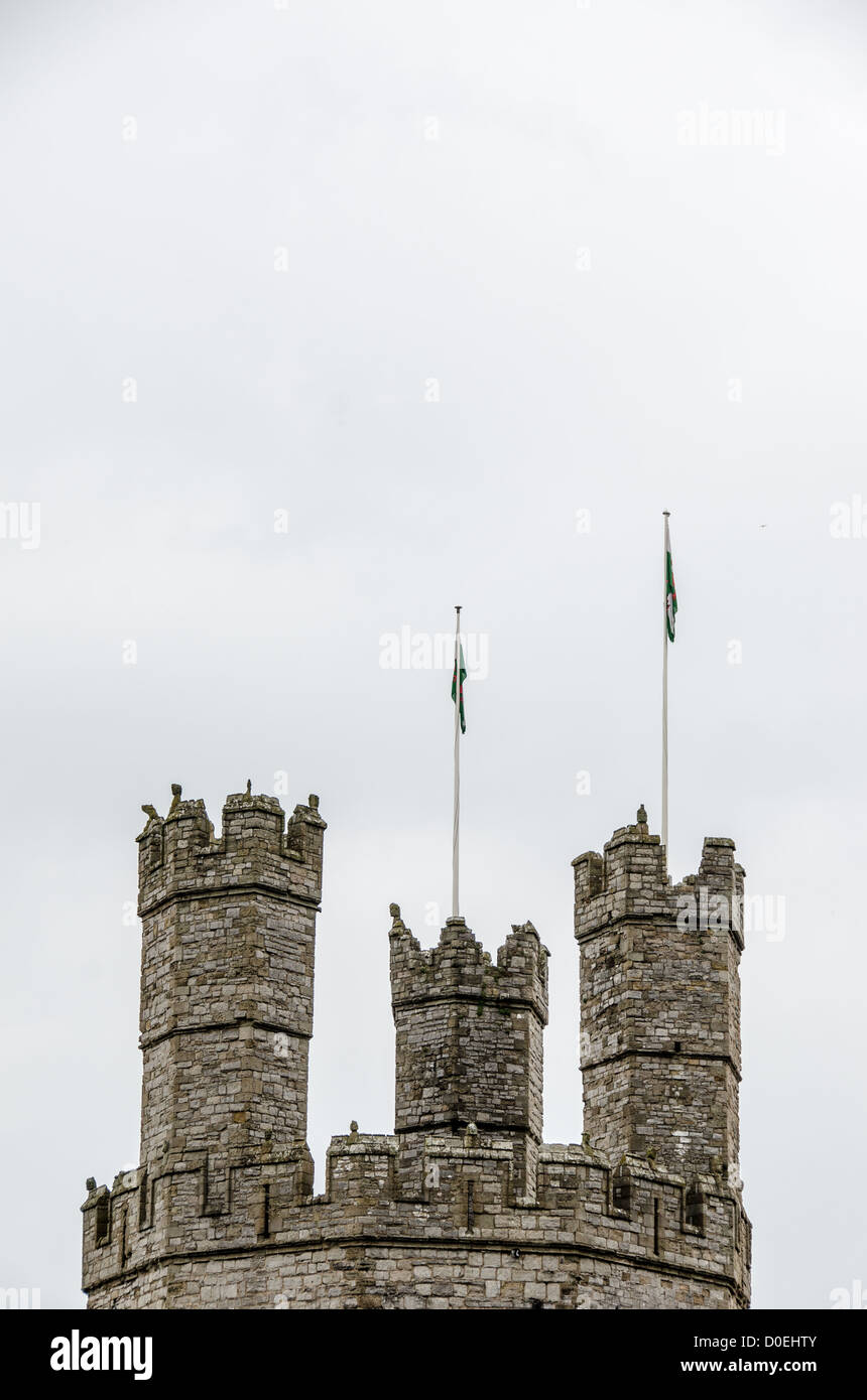 CAERNARFON, Wales — A parapet at Caernarfon Castle, one of the best ...