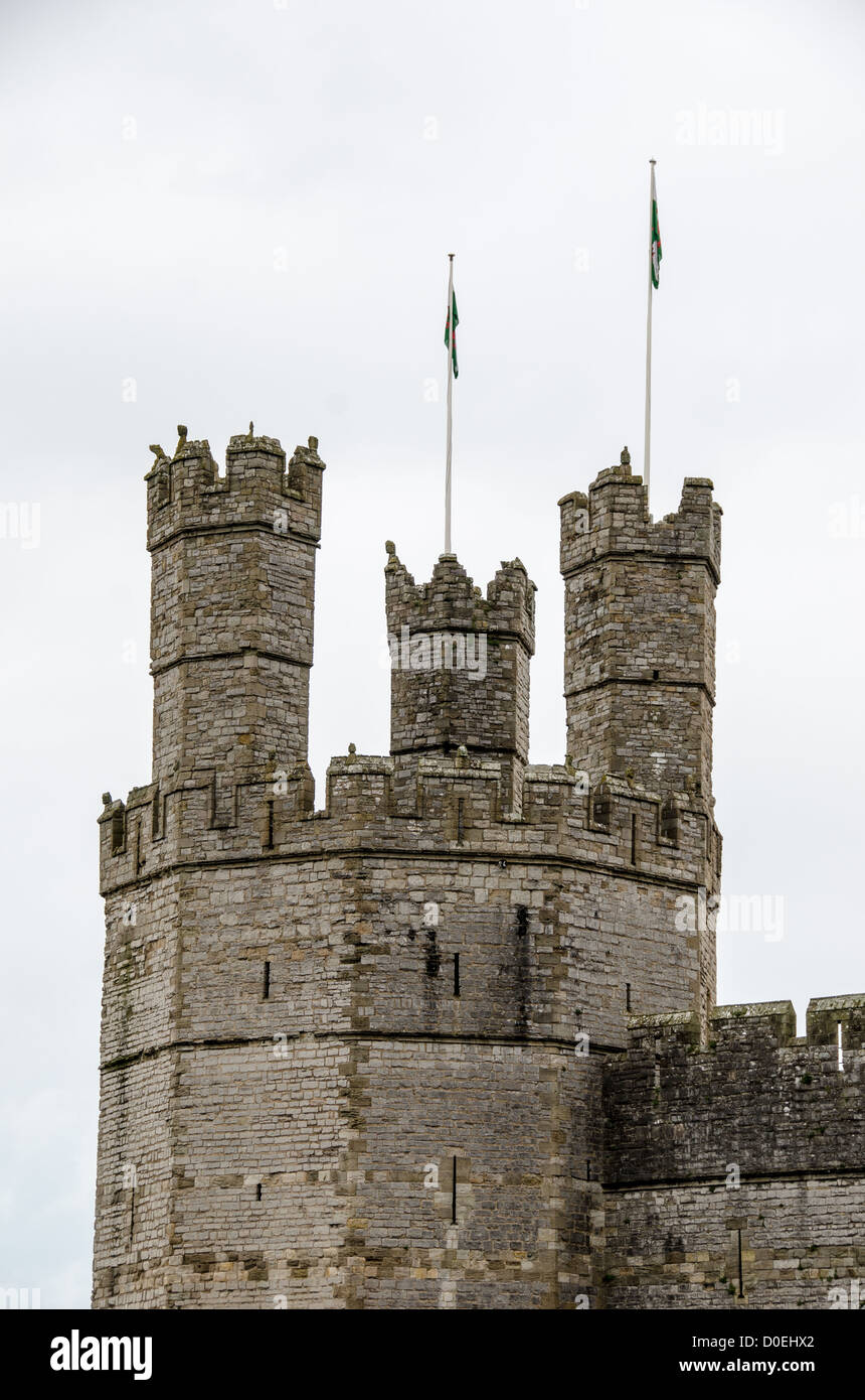 CAERNARFON, Wales — A parapet at Caernarfon Castle, one of the best ...