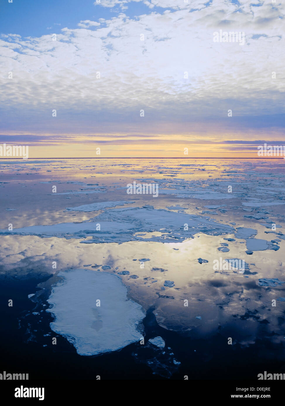 Aerial View of September Pack Ice on the Arctic Ocean Between Barrow ...
