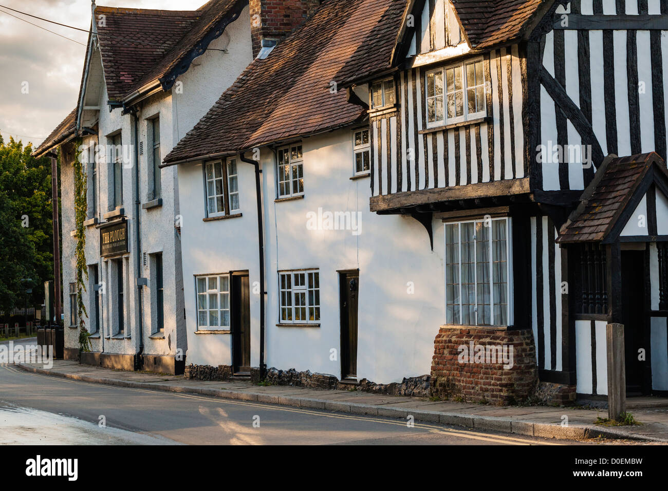 The Plough, an attractive riverside pub at Eynsford, Kent, UK Stock ...