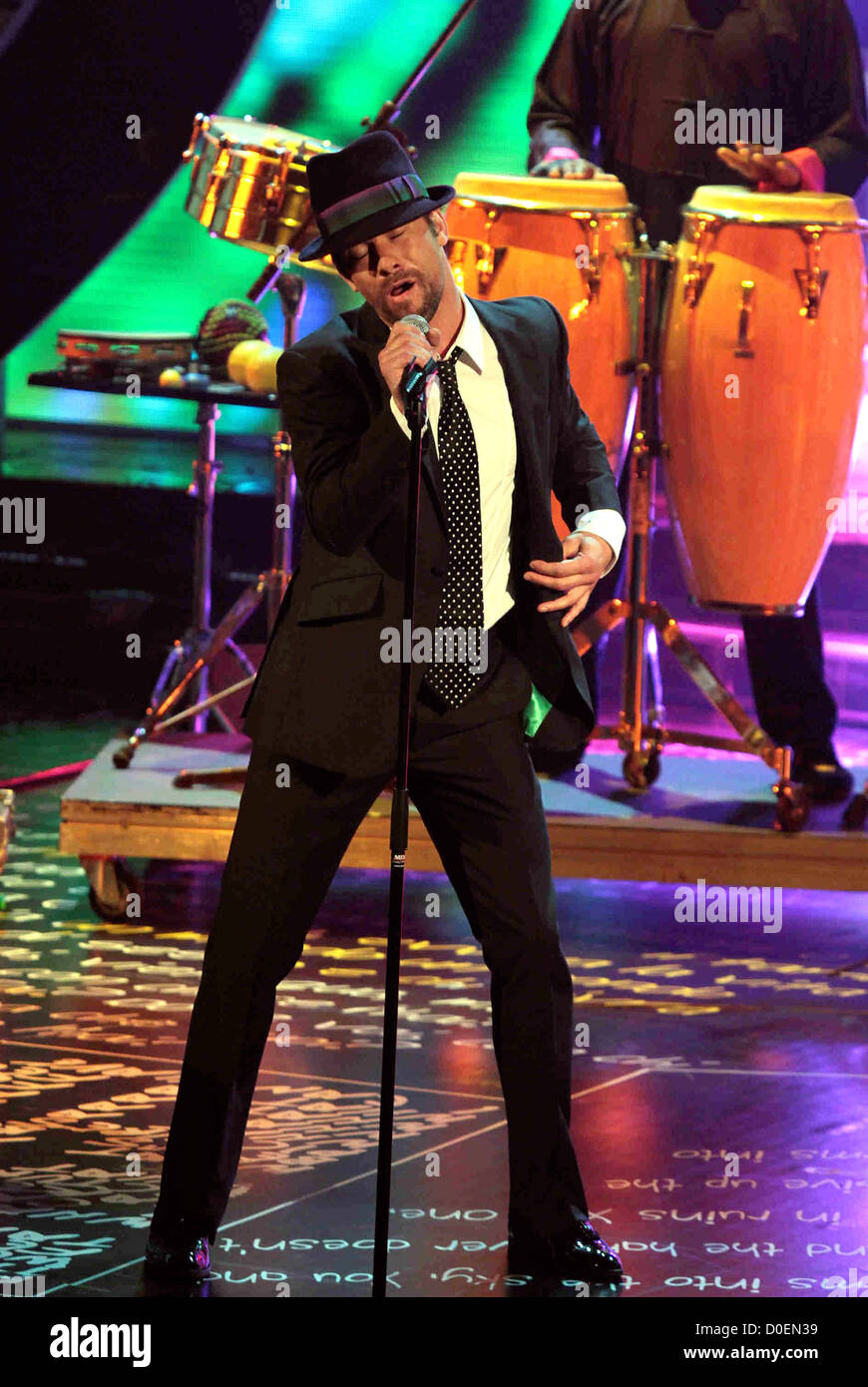 Jay Kay of Jamiroquai performing live on the Italian 'X Factor' The ...