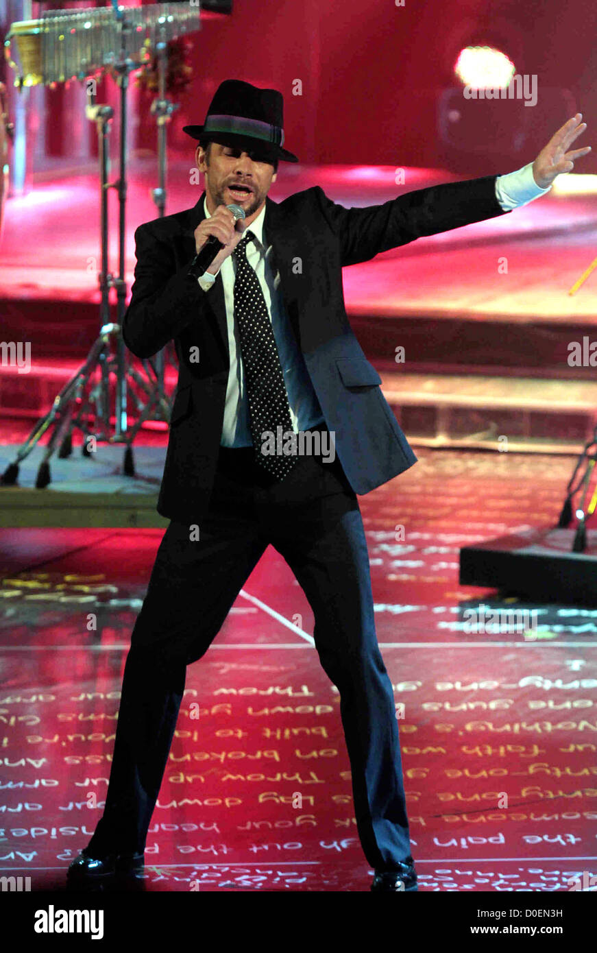 Jay Kay of Jamiroquai performing live on the Italian 'X Factor' The ...