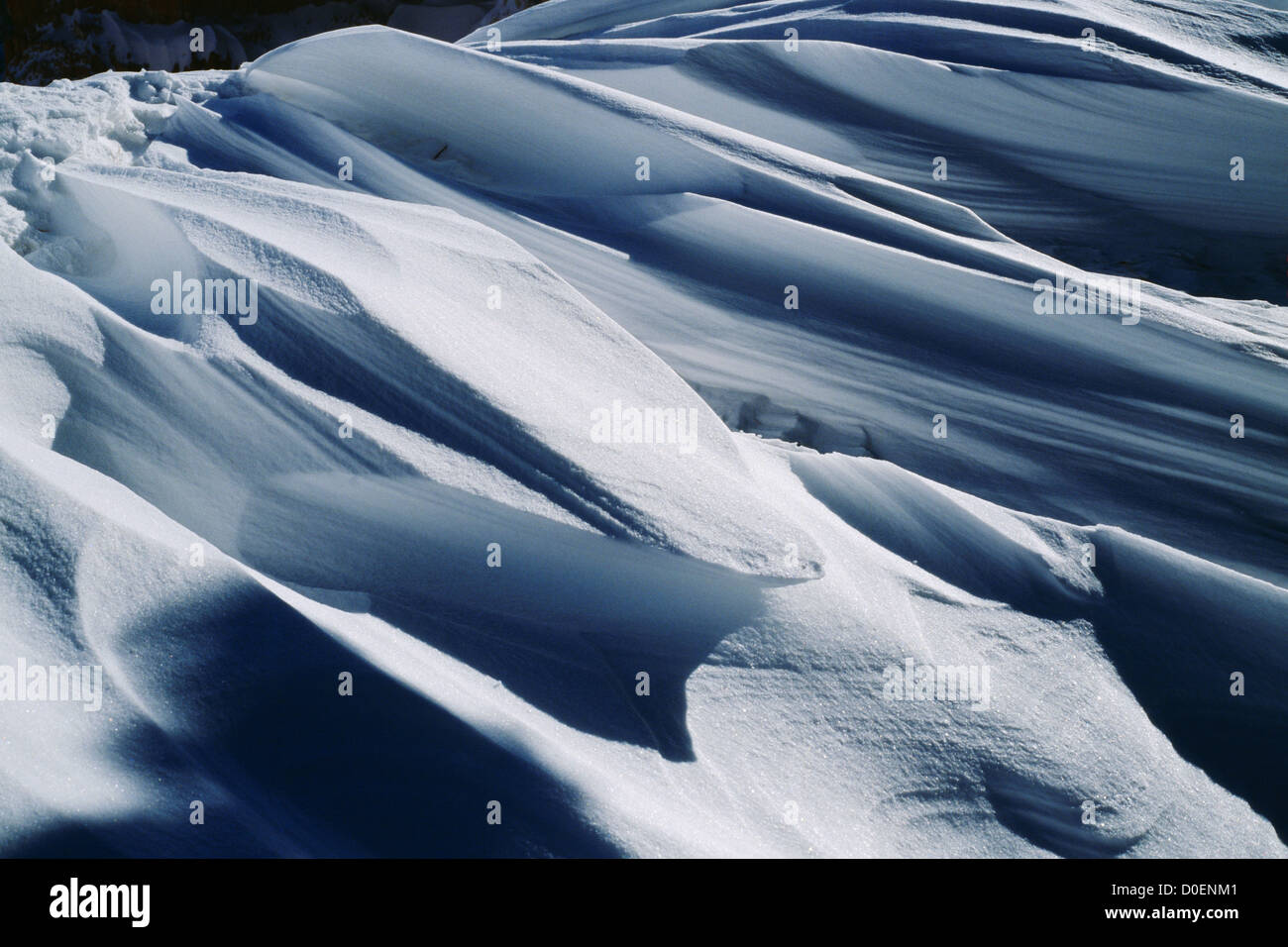 Wind Sculpted Snow Stock Photo - Alamy