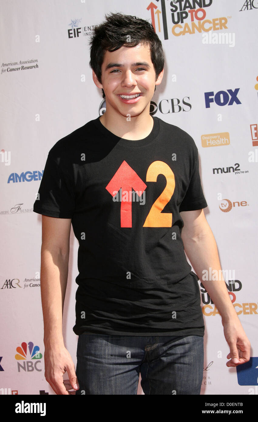 David Archuleta Stand Up To Cancer - Arrivals held at Sony Studios Los ...