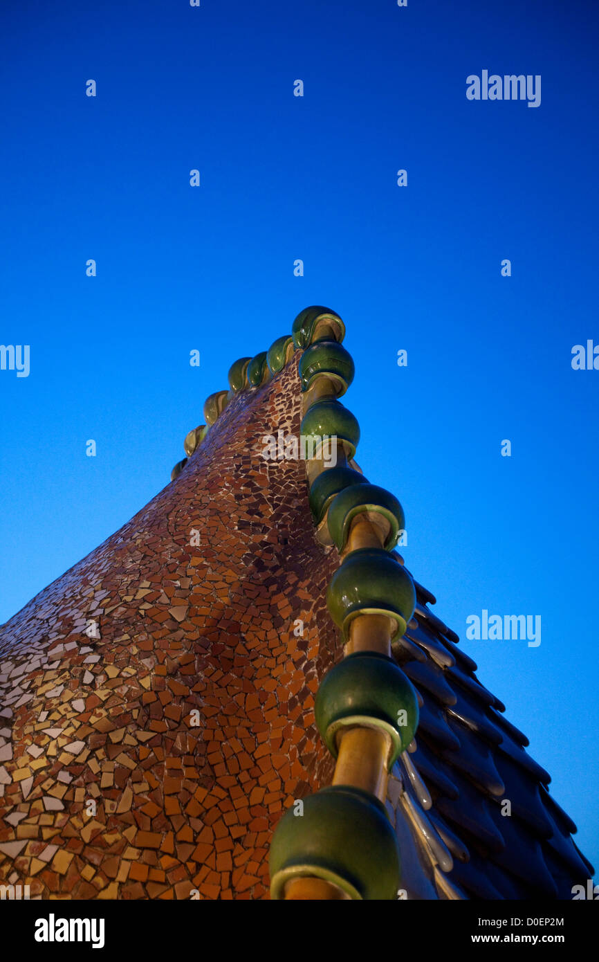 Gaudi casa batllo roof hi-res stock photography and images - Alamy