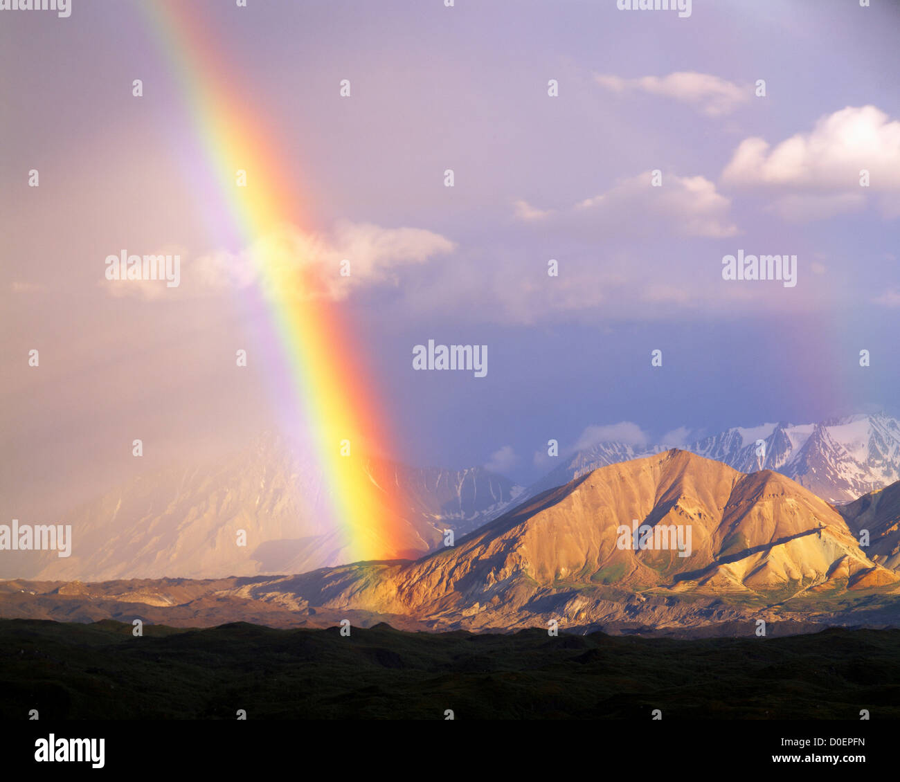 Rainbow Above the Muldrow Glacier Stock Photo - Alamy
