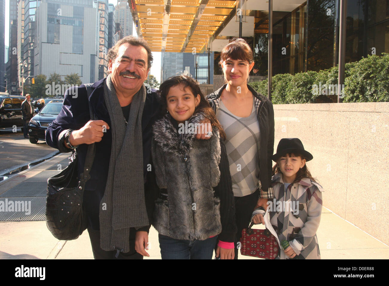 Singer Joan Sebastian and his family pose for a photo outside their ...