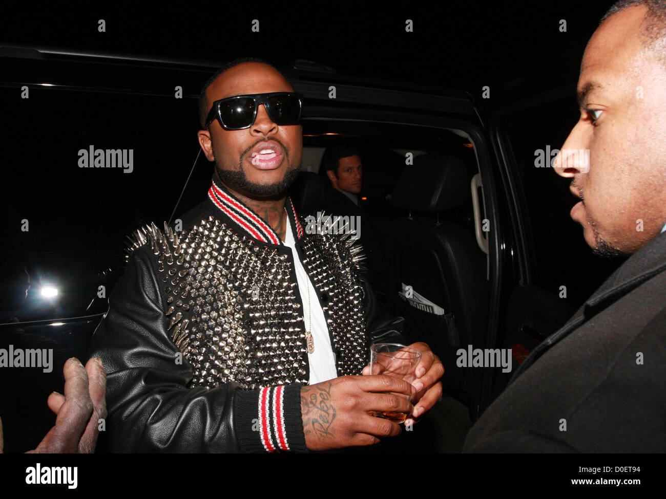 Pleasure P with a glass of hennessey 2010 BMI Urban Music awards held ...