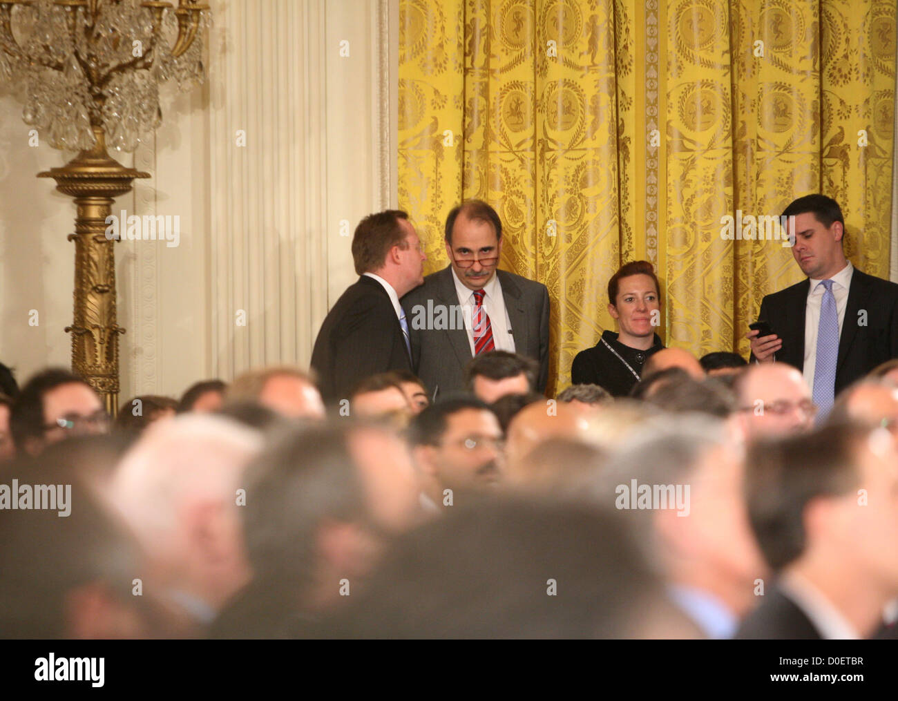White House advisor, David Axelron and Press Secretary David Gibbs ...