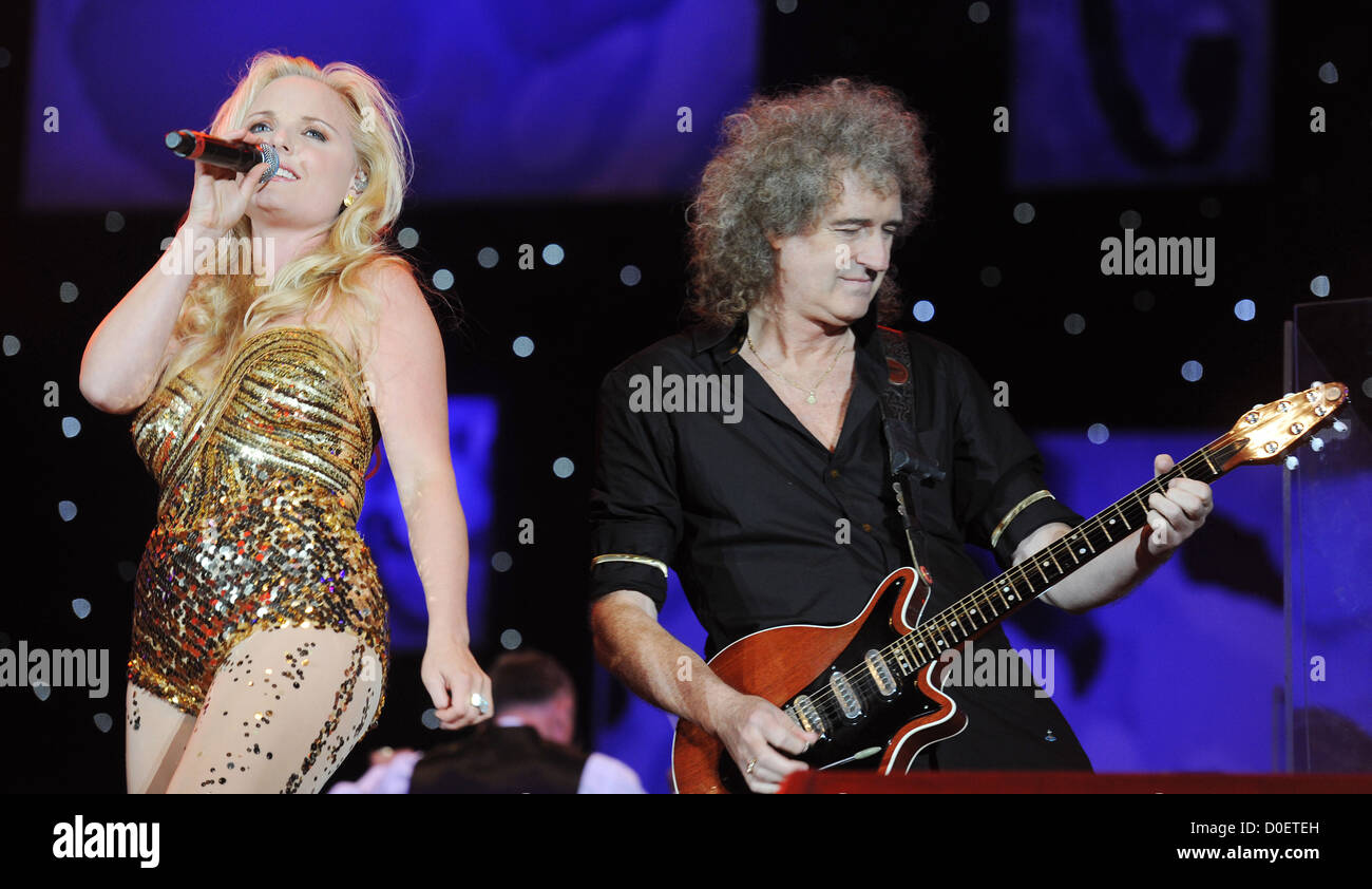 Brian May and Kerry Ellis BBC Proms In The Park held at Hyde Park ...