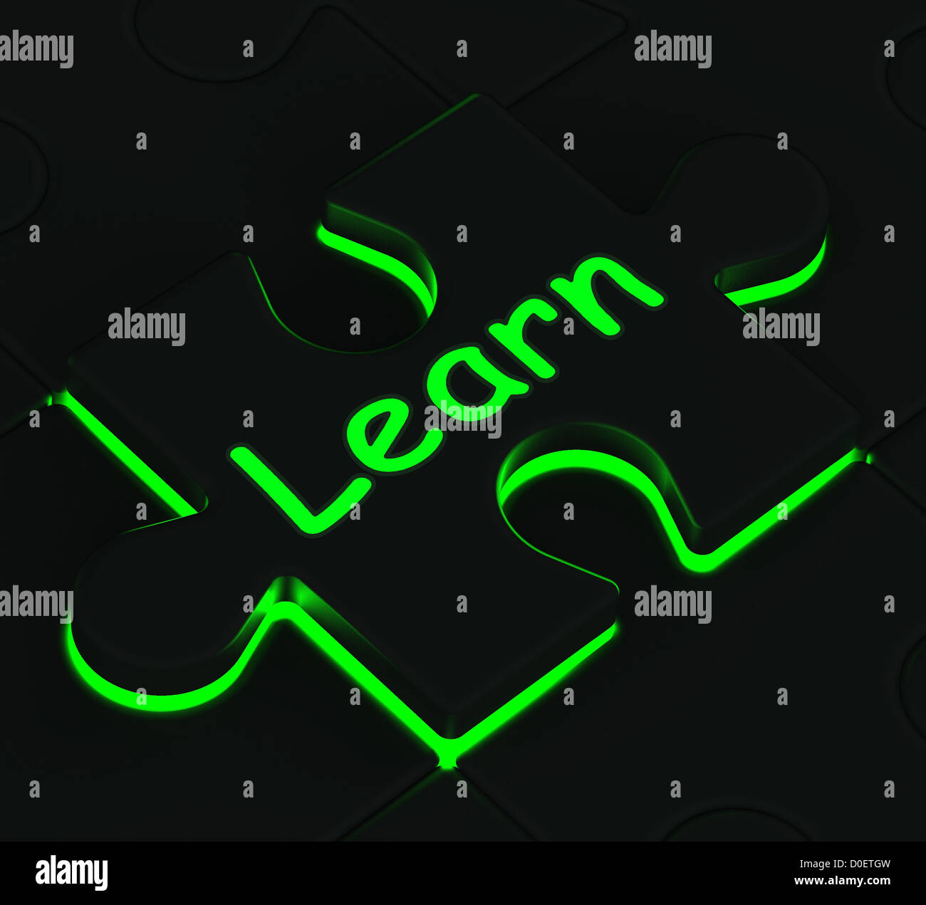 Learn Puzzle Shows College Education Stock Photo - Alamy