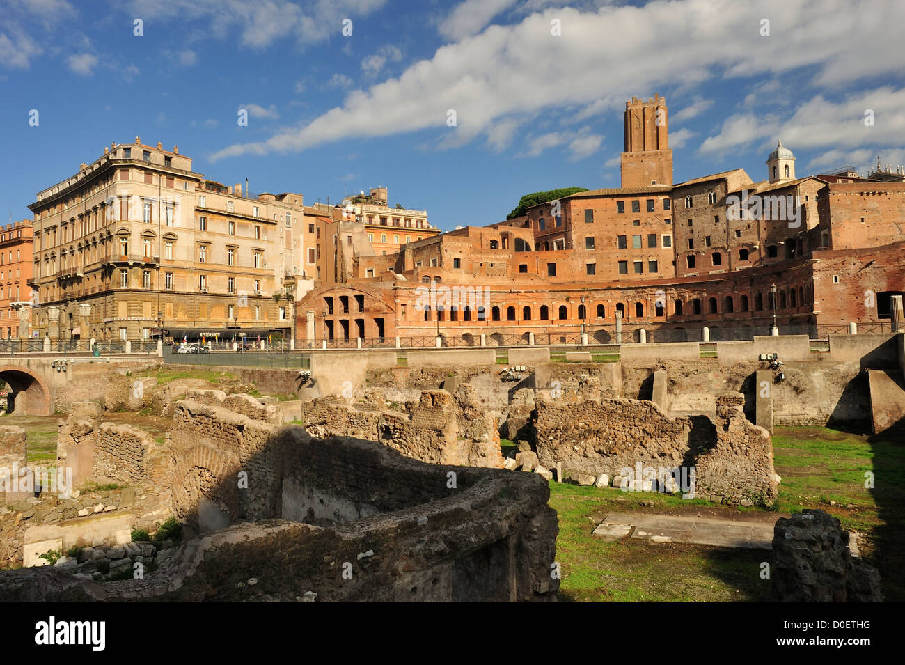 The Forum of Trajan, the largest of the imperial forums in Rome, Italy ...