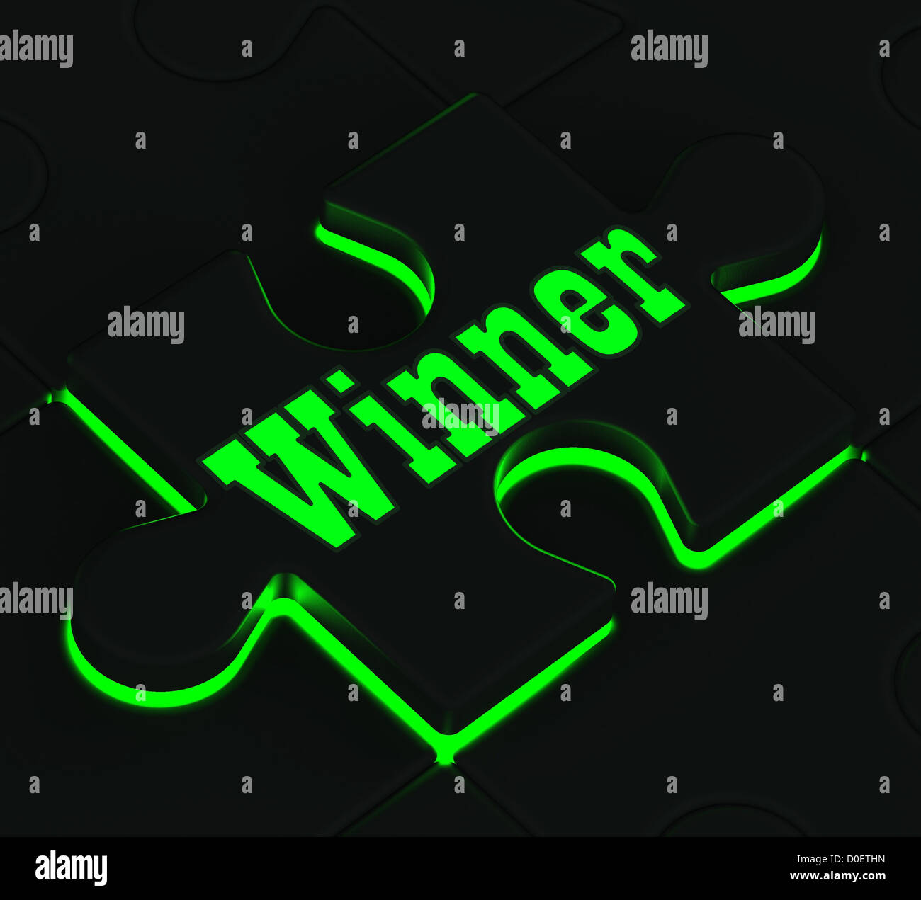 Winner Puzzle Showing Victory And Triumph Stock Photo - Alamy