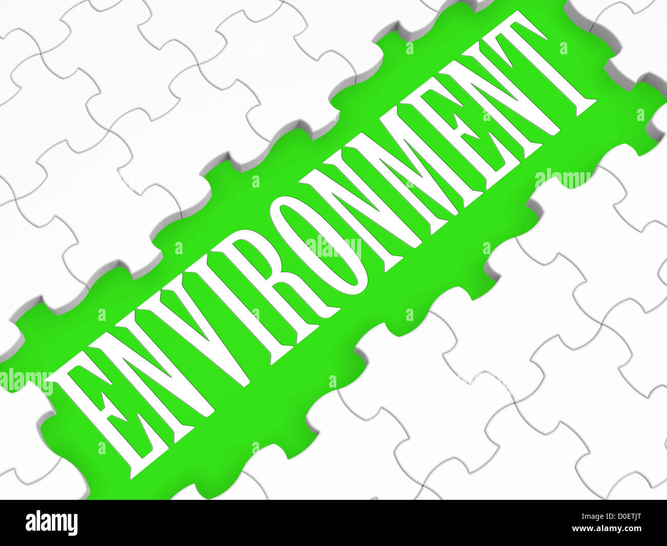 Environment Puzzle Shows Ecological Conservation Stock Photo - Alamy