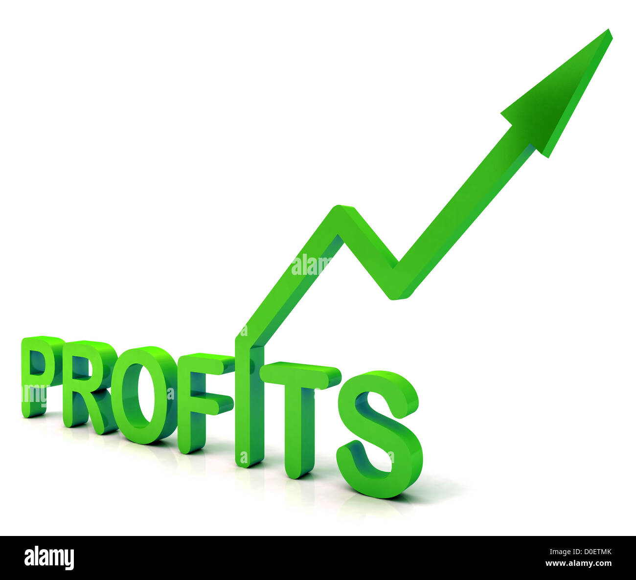 Green Profit Word Showing Income Earned From Business, Success Stock ...