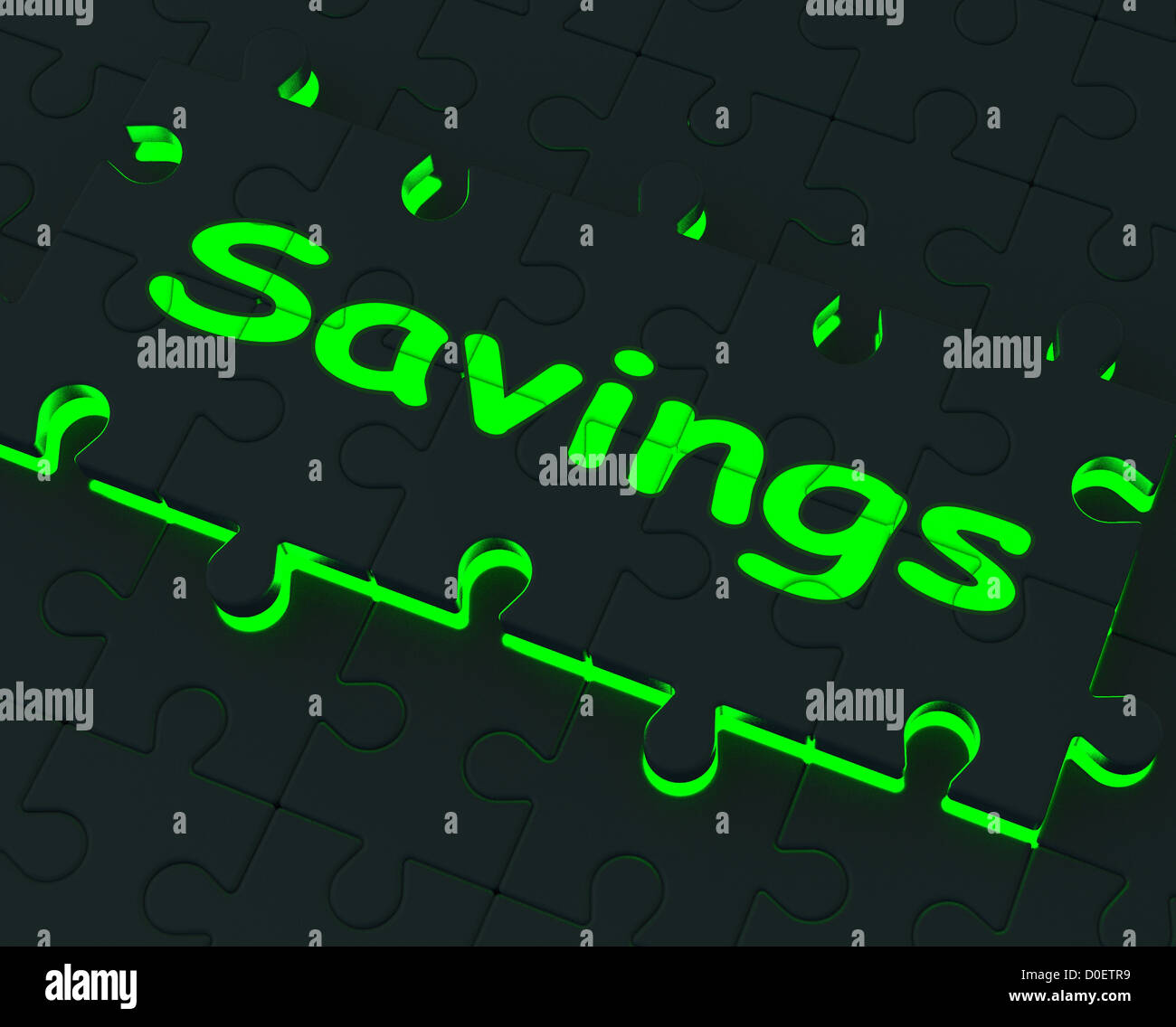 Savings Puzzle Showing Monetary Savings Stock Photo - Alamy