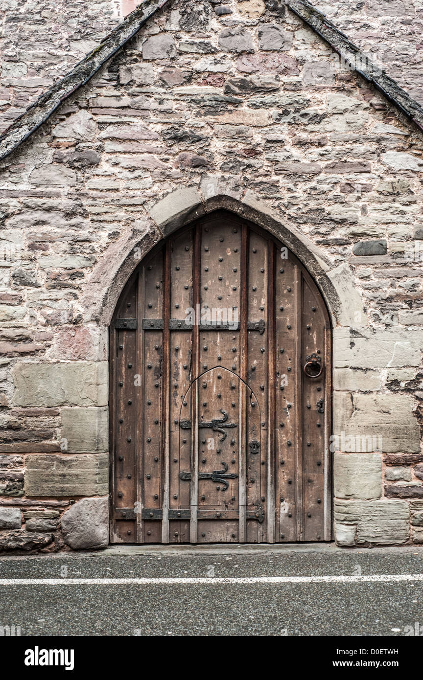 A double-door (one small one inside the other) on the Parish Church of ...