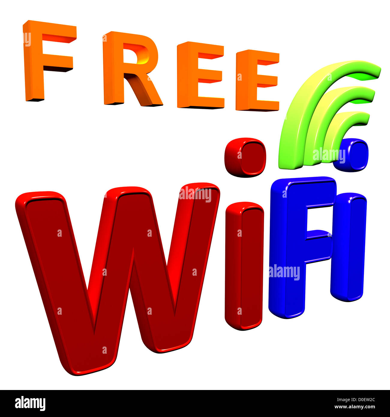 Free Wifi Internet Symbol Shows Connection Stock Photo - Alamy