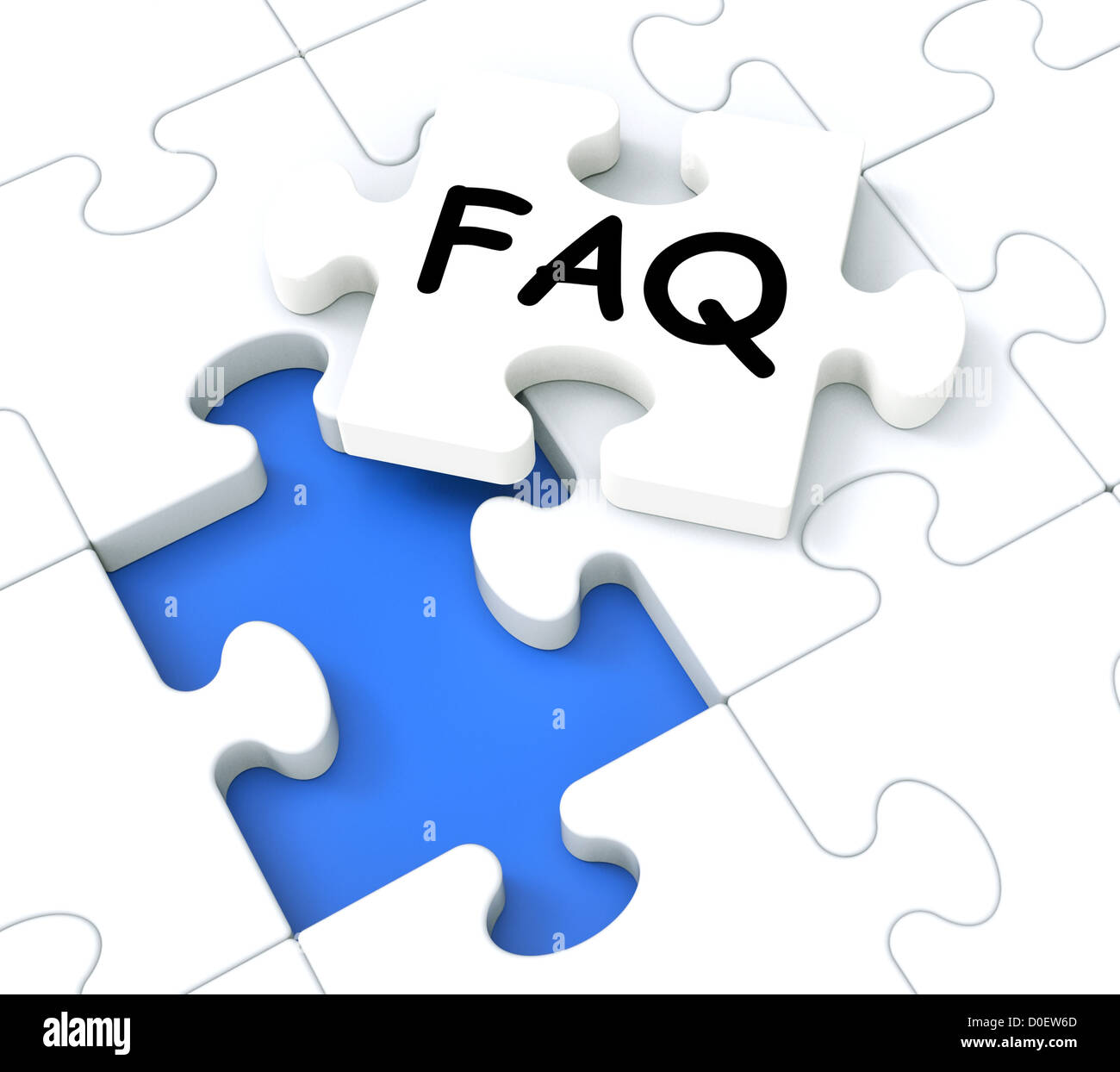 FAQ Puzzle Shows Inquiries And Questions Stock Photo - Alamy