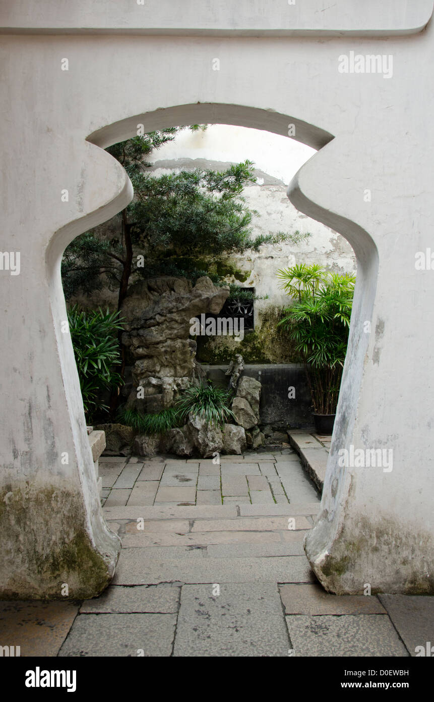 China, Shanghai. Ming dynasty 16th century Yu Yuan Gardens. Garden ...