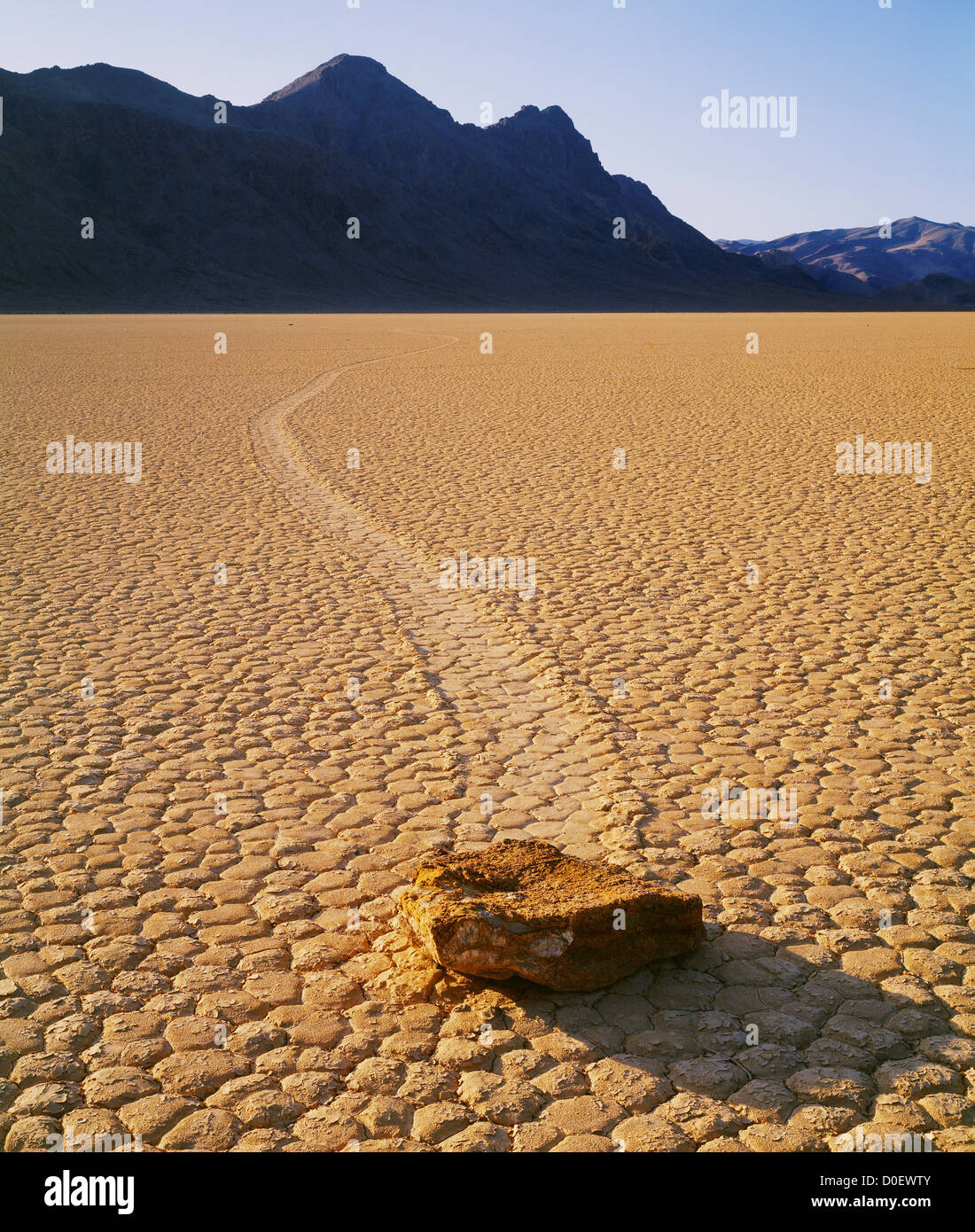 Sliding Rock's Trail on Racetrack Playa, Death Valley National Park ...