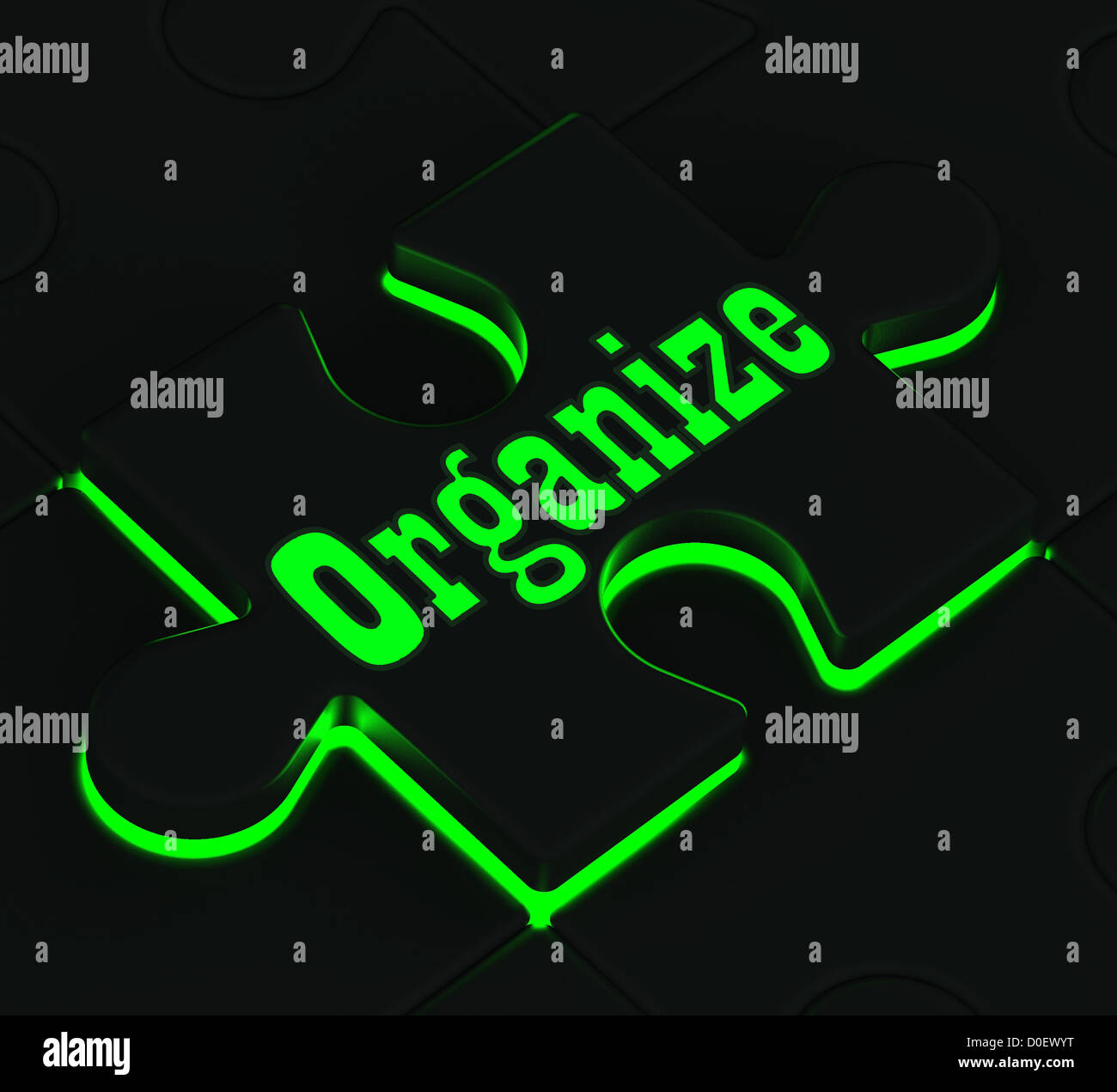 Organize Puzzle Showing Organization And Managing Stock Photo - Alamy