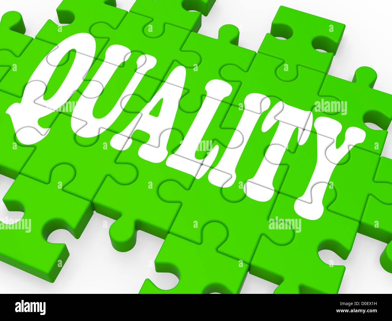 Quality Puzzle Showing Excellent Services And Products Stock Photo - Alamy