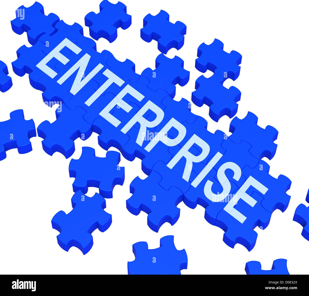 Enterprise Puzzle Showing Corporate Plans And Management Stock Photo ...