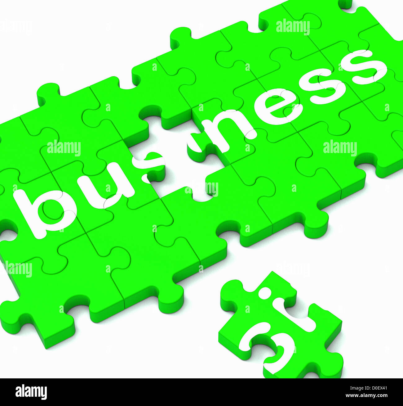 Business Puzzle Showing Commercial Transactions Stock Photo - Alamy