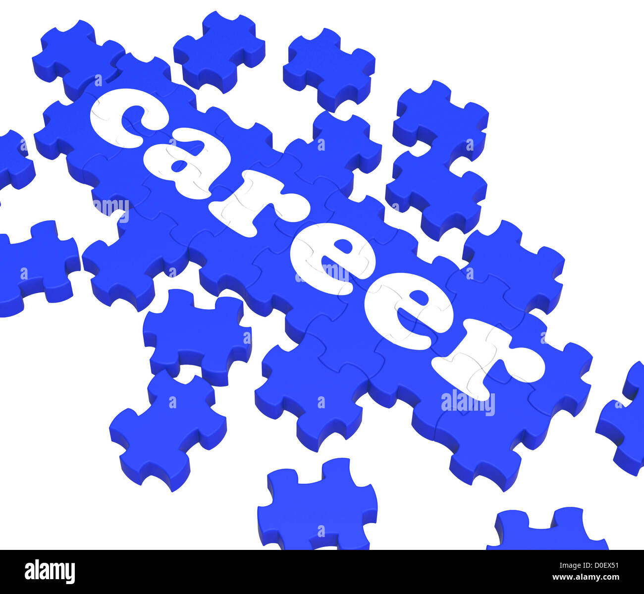 Career Puzzle Showing Job Skills And Recruitment Stock Photo - Alamy