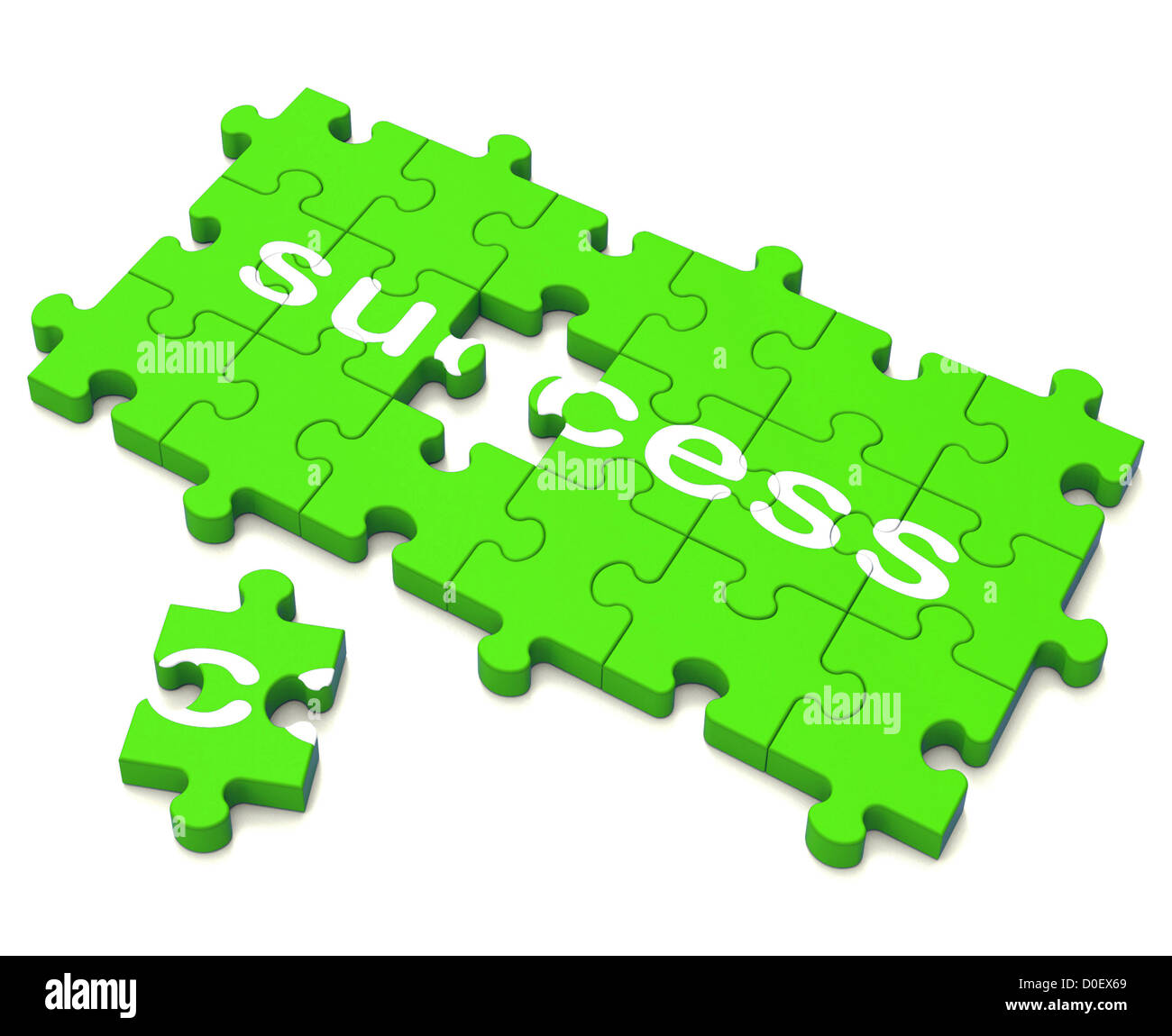 Success Puzzle Shows Attainment Of Wealth Stock Photo - Alamy
