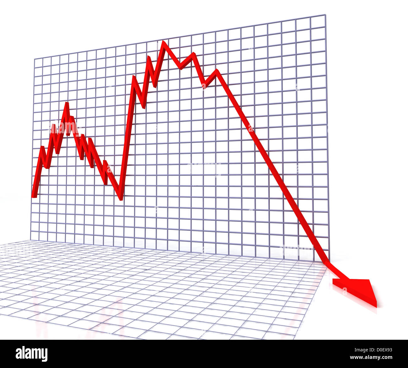 Red graph shows sales hi-res stock photography and images - Alamy