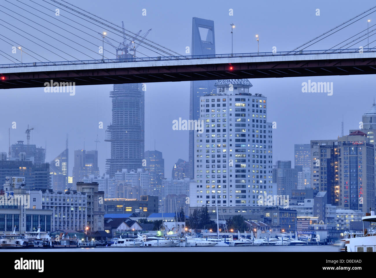 Nanpu bridge night shanghai hi-res stock photography and images - Alamy