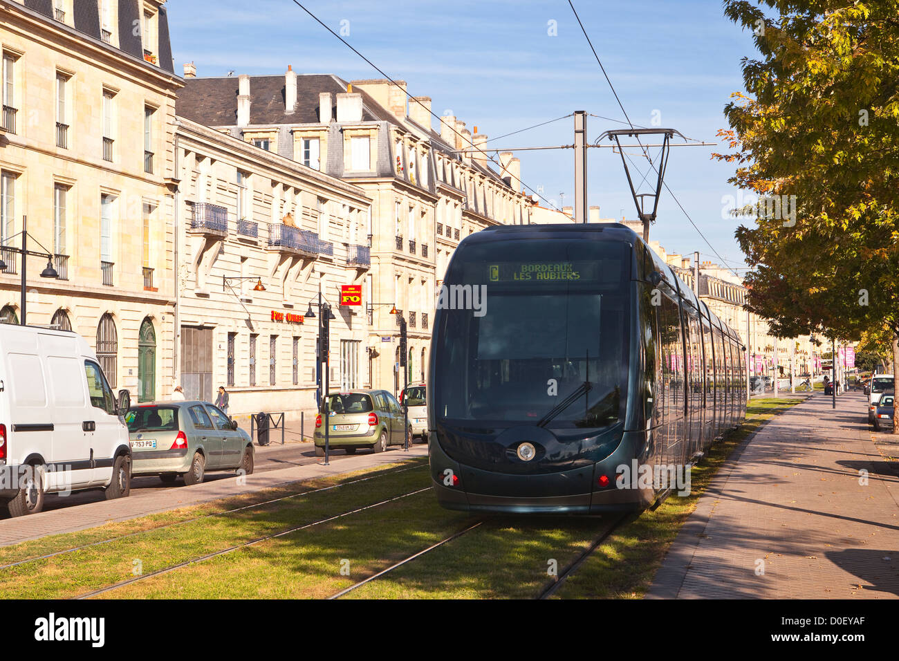 The tram system in the city of Bordeaux, France Stock Photo - Alamy