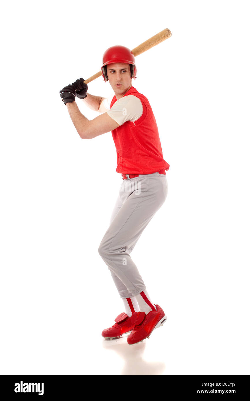 Baseball player batting red team hi-res stock photography and images ...