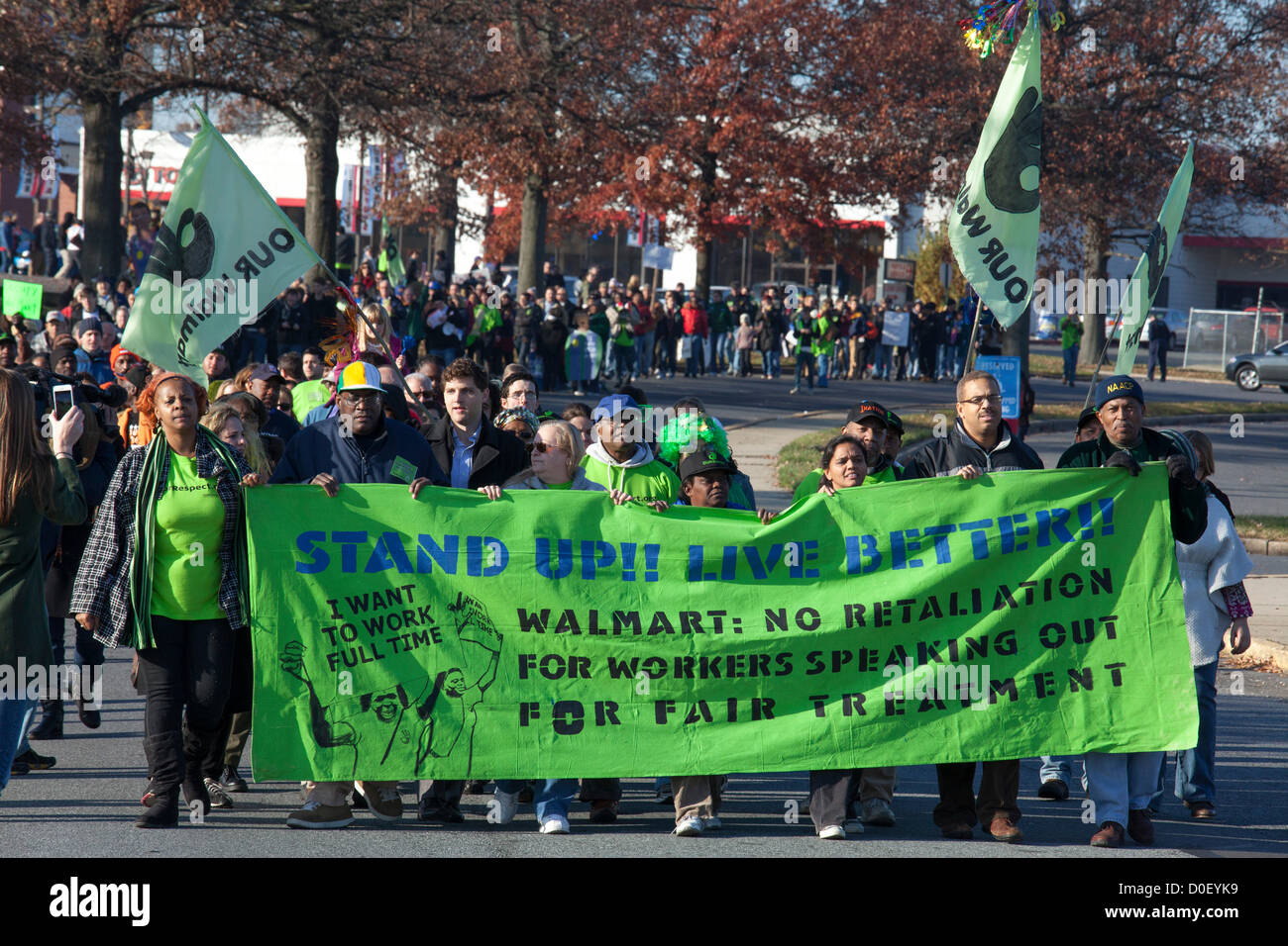 Hyattsville, Maryland - Walmart workers, some of them on strike, rally ...