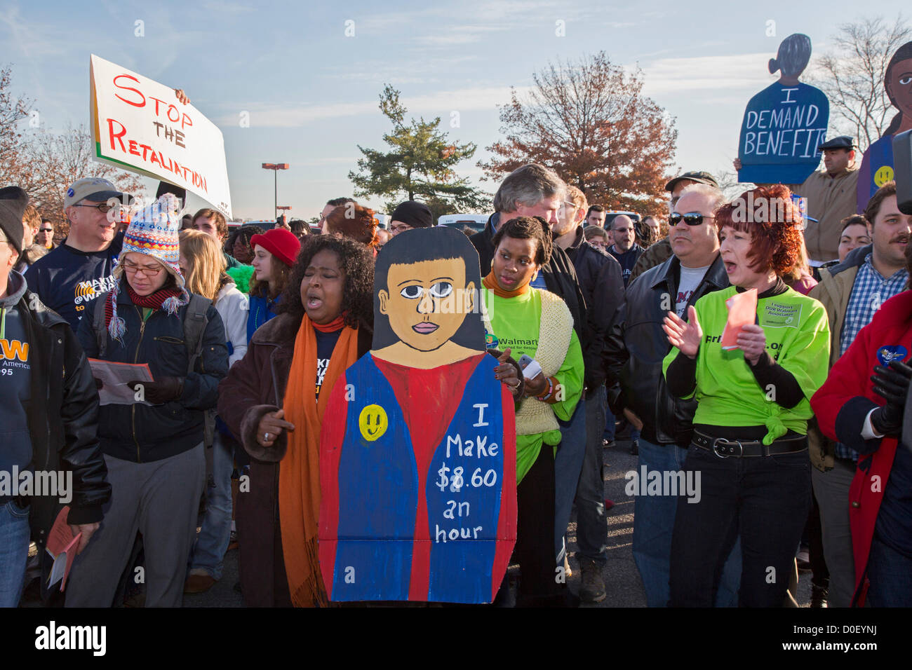 Hyattsville, Maryland - Walmart workers, some of them on strike, rally ...