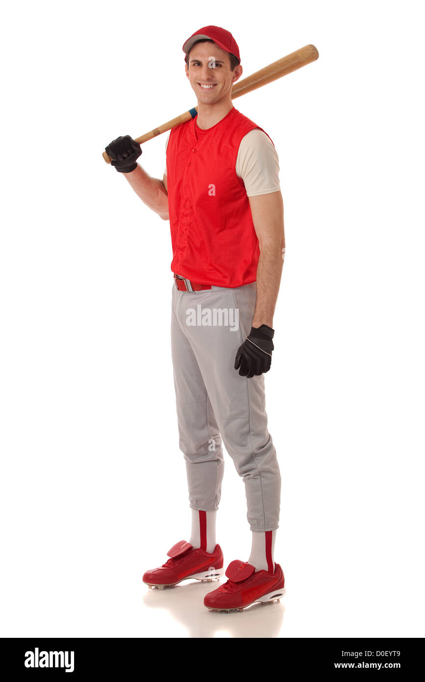 Baseball man bat smile hi-res stock photography and images - Alamy