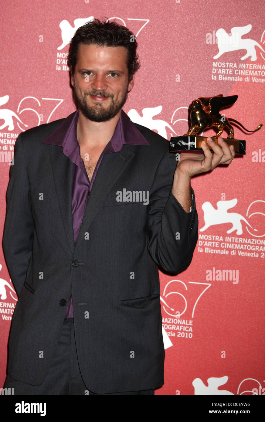Seren Yuce shows his Golden Lion Award for Debut Film The 67th Venice ...