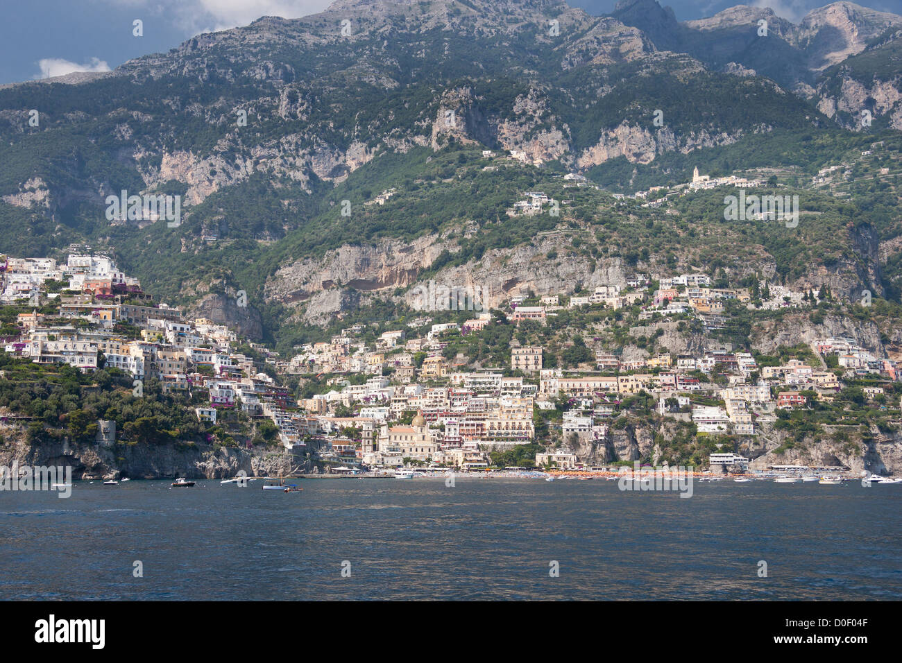 Positano from the sea Stock Photo - Alamy