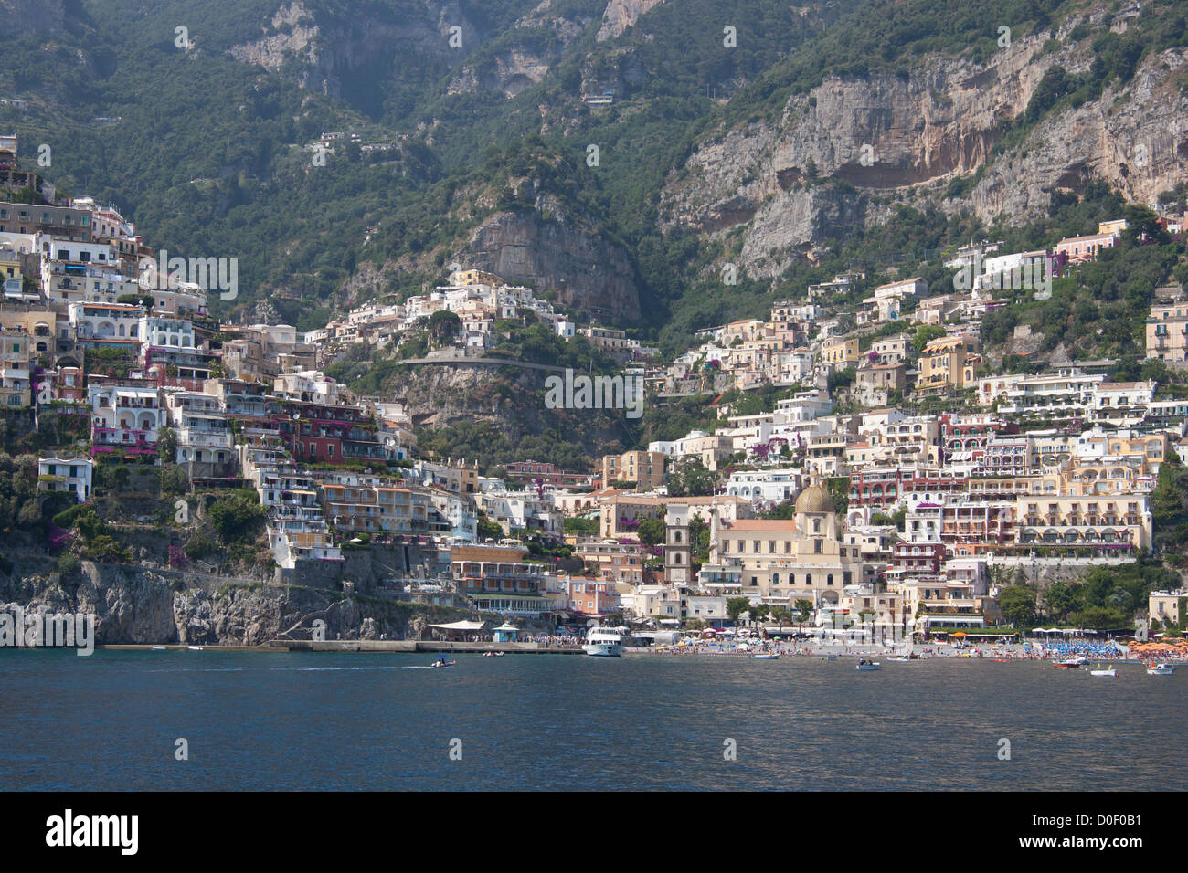 Positano from the sea Stock Photo - Alamy