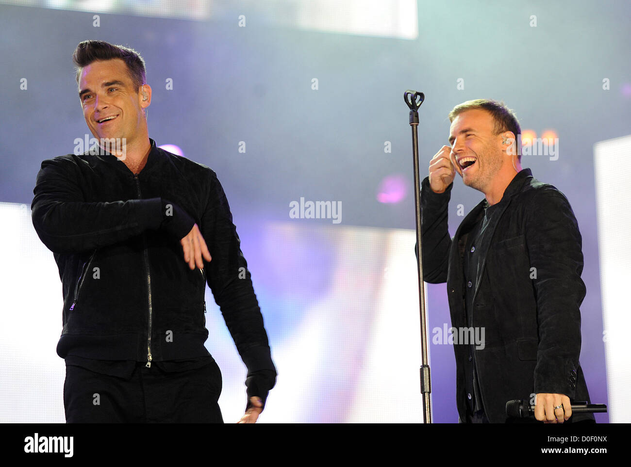 Robbie Williams, Gary Barlow Heroes Concert held at Twickenham Stadium ...