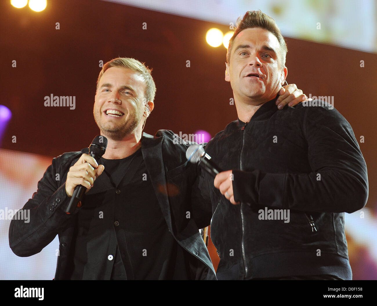 Robbie Williams and Gary Barlow Heroes Concert held at Twickenham ...