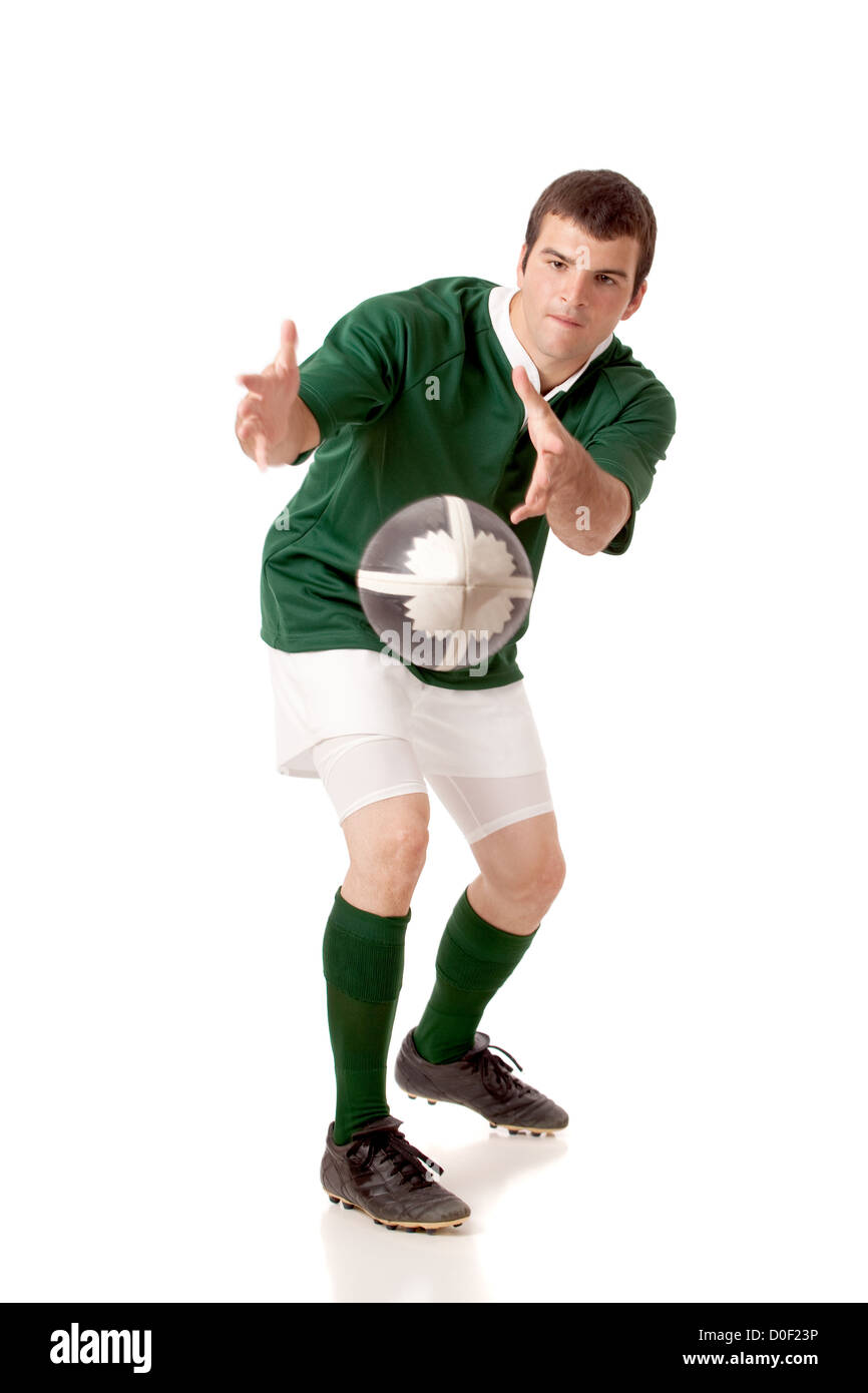 Rugby player passing ball man hi-res stock photography and images - Alamy