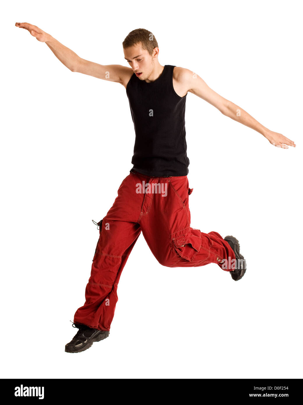 Young Man Jumping Stock Photo - Alamy