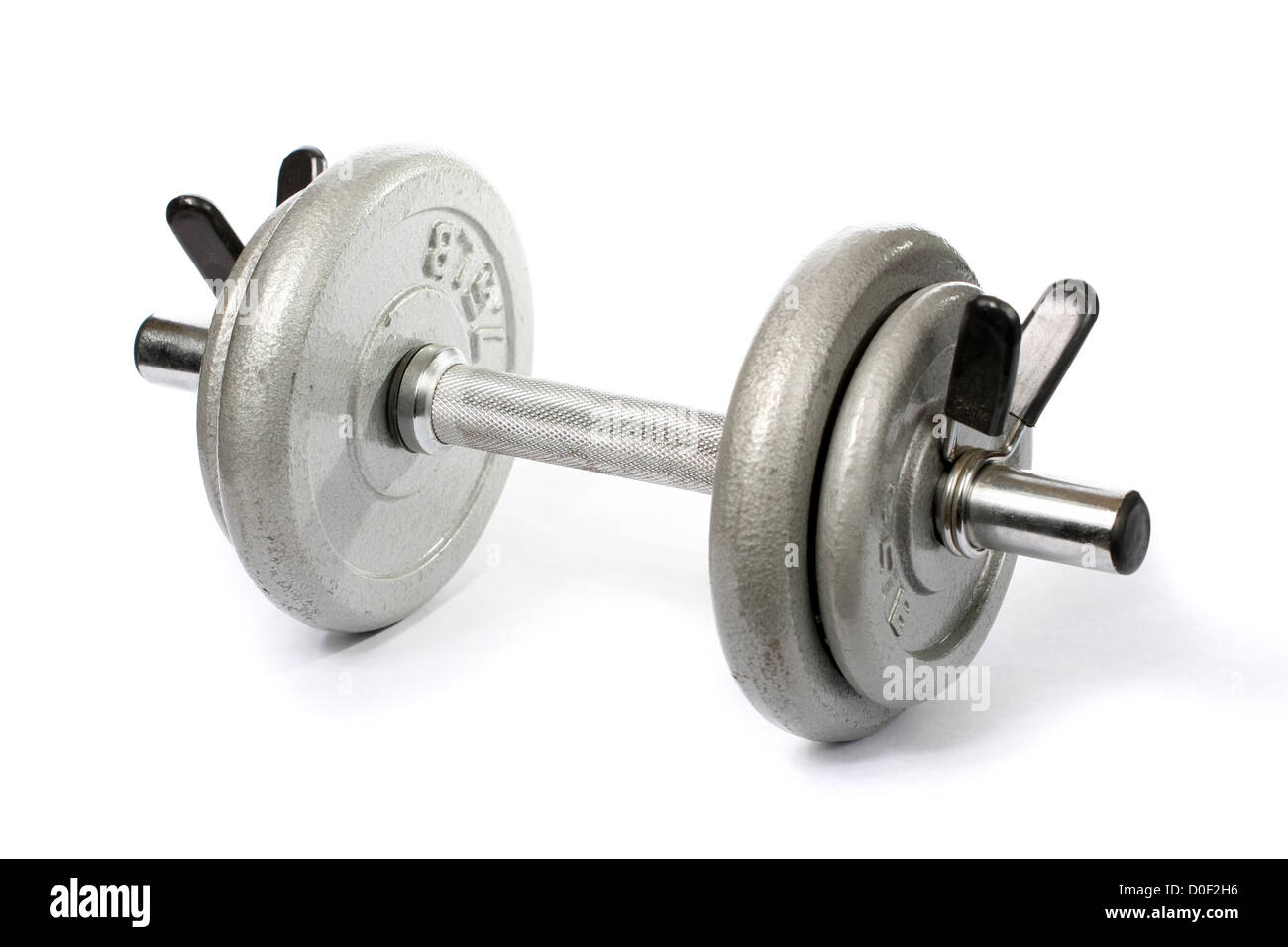 Silver dumbbell hi-res stock photography and images - Alamy